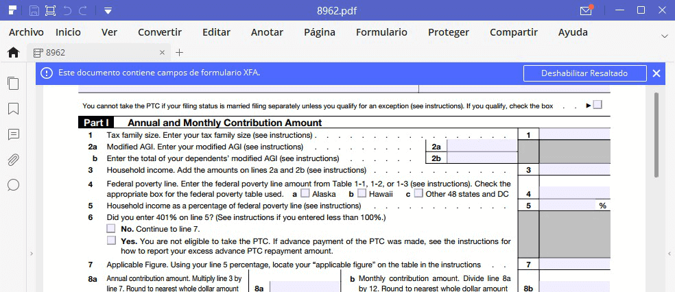 Formulario 8962 del IRS: Cómo llenarlo correctamente