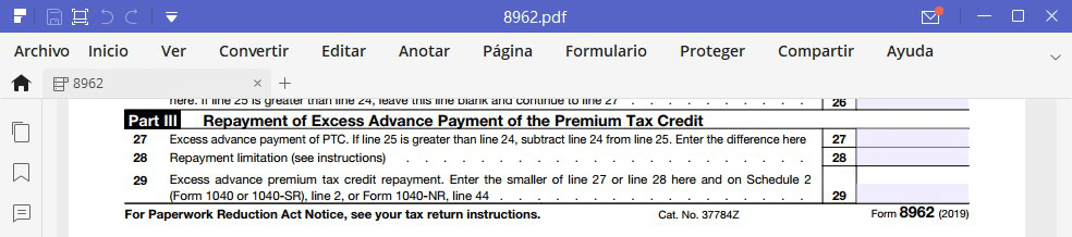 Formulario 8962 del IRS: Cómo llenarlo correctamente